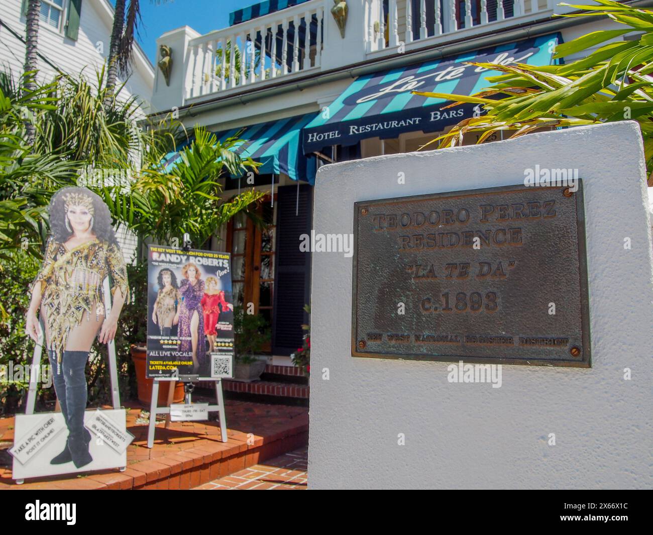 The La Te Da Hotel, Restaurant, Bar & Cabaret on Duval Street, Key West, Florida, USA, April 16 ...