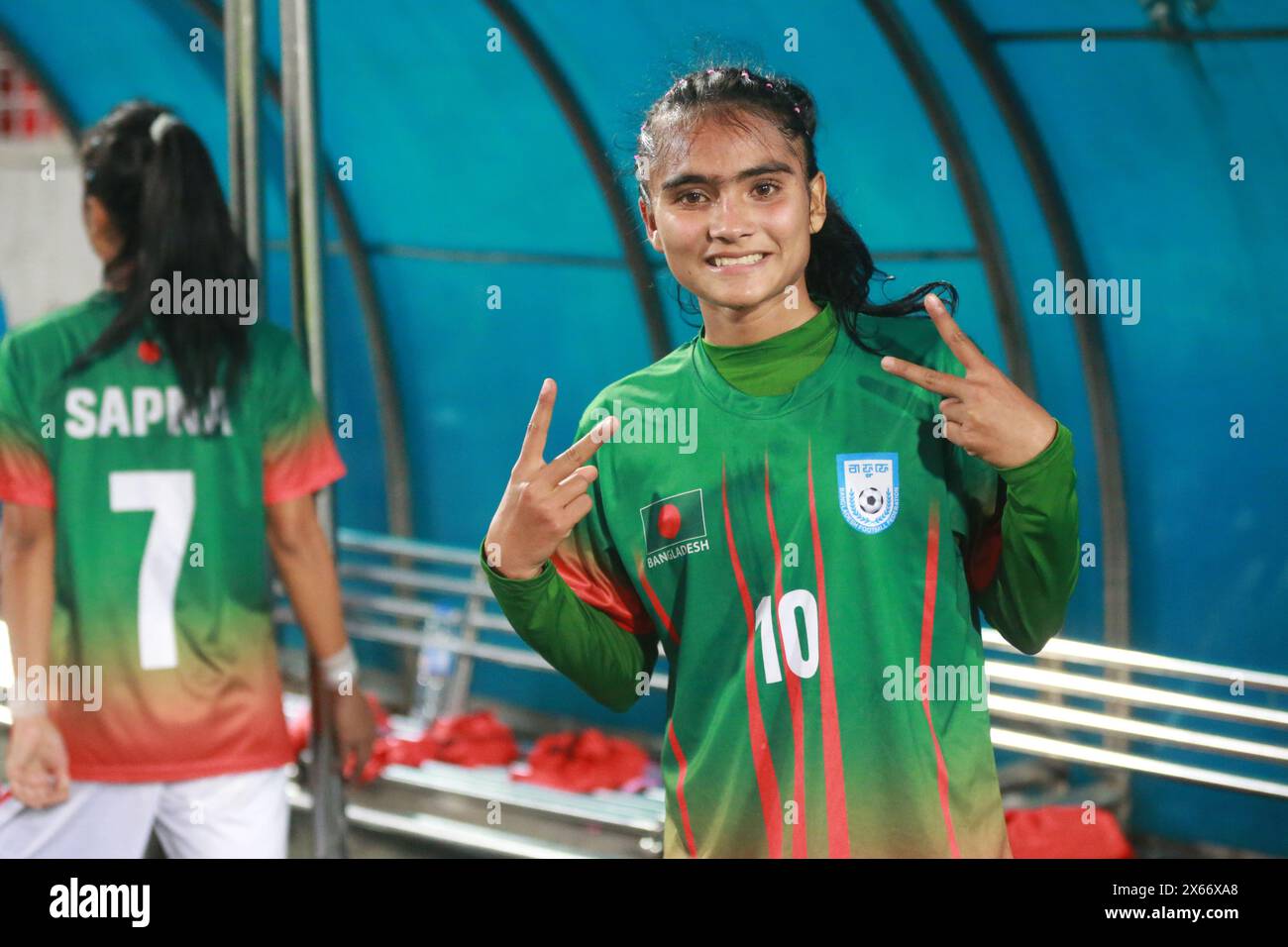 Mst Sagorika took hosts Bangladesh to the final of the SAFF Under-17 Women's Championship with a ...