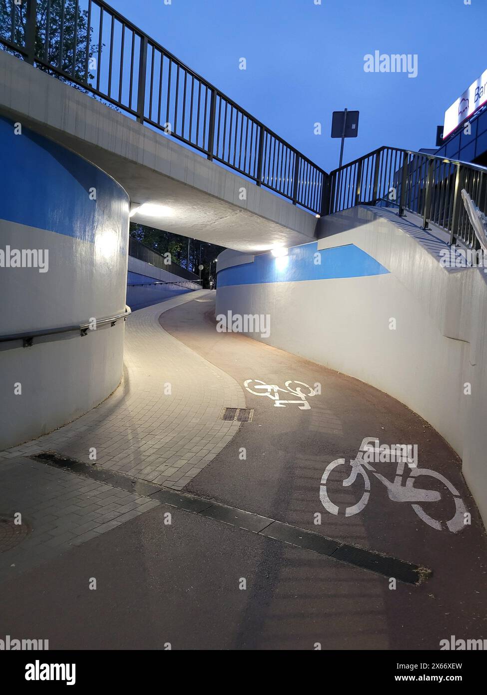New bicycle ramp facilitates urban mobility Stock Photo - Alamy