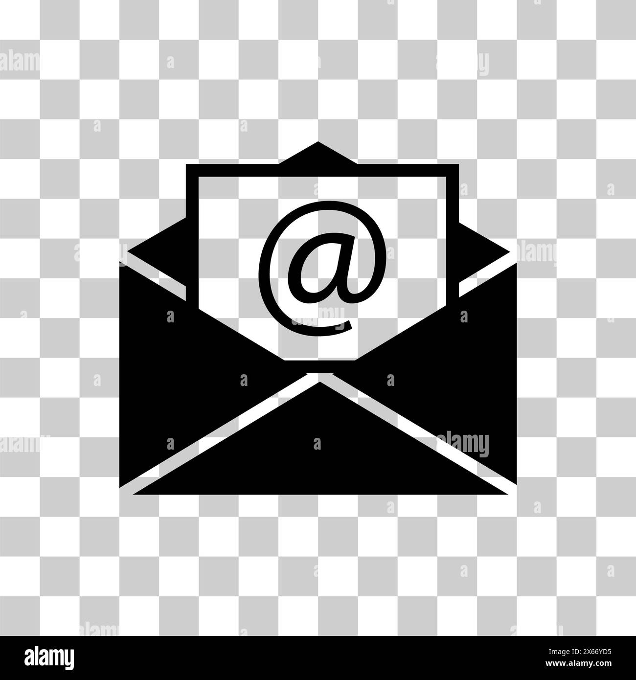 Mail envelope icon vector on isolated background. Mail sign. Open ...