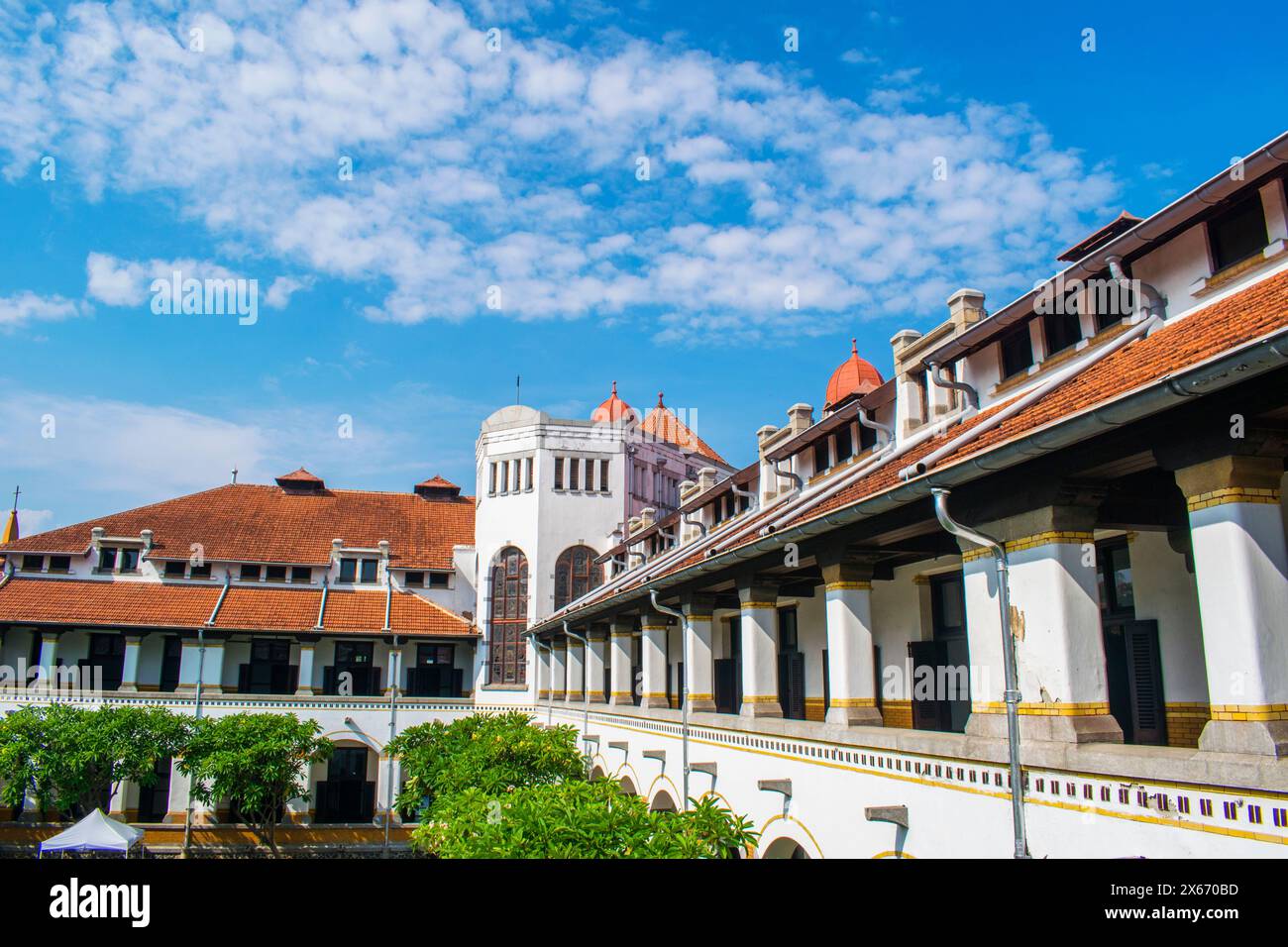 The colonial building known as Lawang Sewu or Thousand Doors building ...