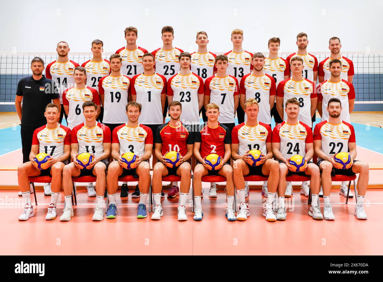 Kienbaum, Germany. 12th May, 2024. Volleyball: Mediaday before the Summer Olympics, Federal ...