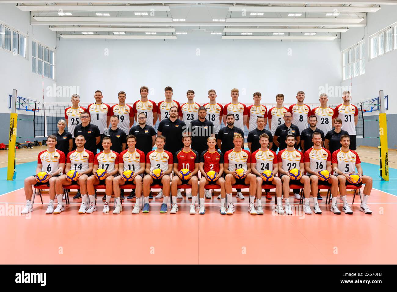 Kienbaum, Germany. 12th May, 2024. Volleyball: Mediaday before the Summer Olympics, Federal ...