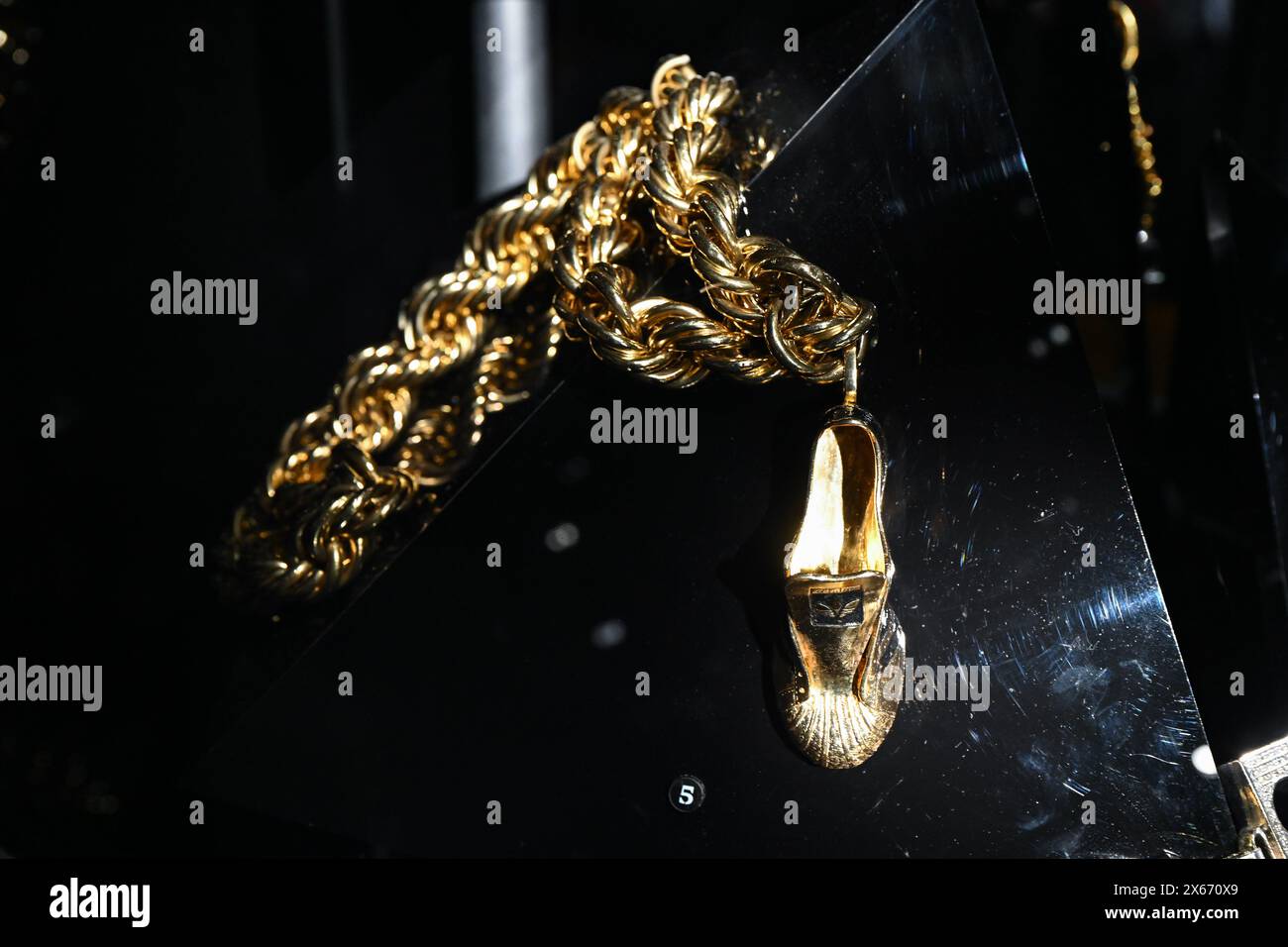 Jam Master Jay, Run-DMC Adidas necklace on display for "Ice Cold: An ...