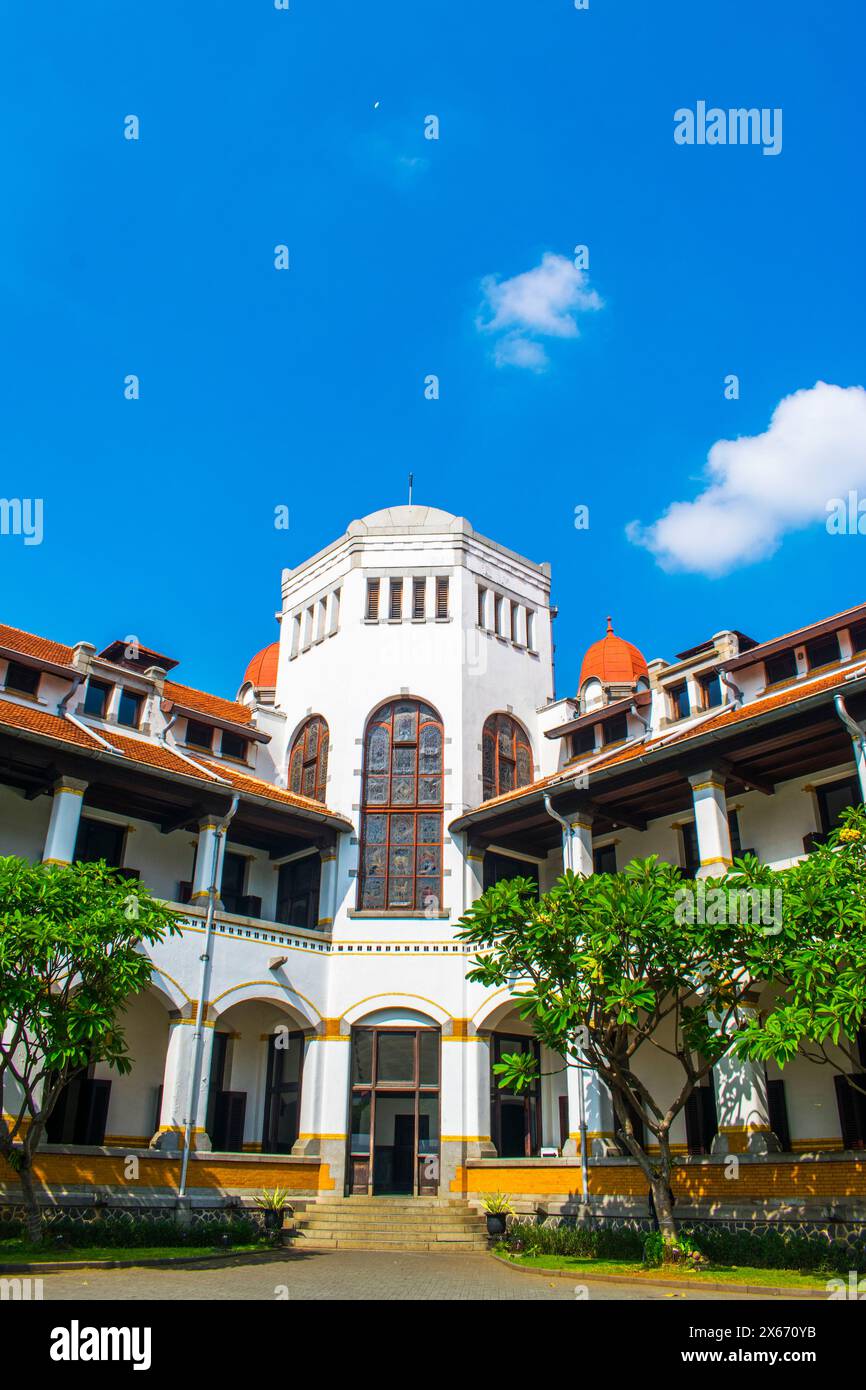 The colonial building known as Lawang Sewu or Thousand Doors building ...