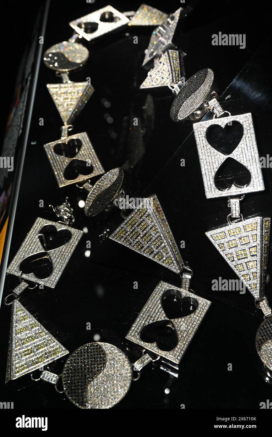 Slick Rick necklace on display for "Ice Cold: An Exhibition of Hip-Hop ...