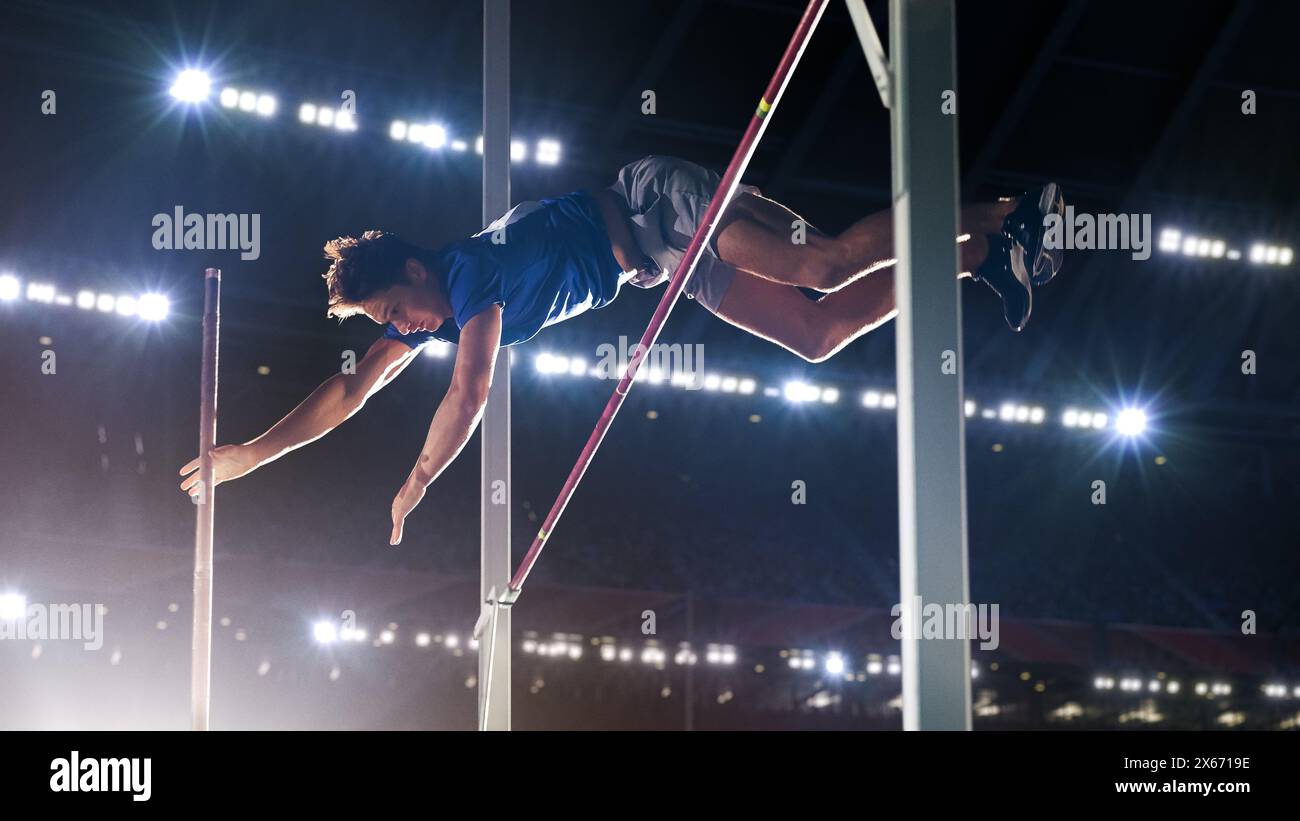 Young male pole vaulter pole hi-res stock photography and images - Alamy