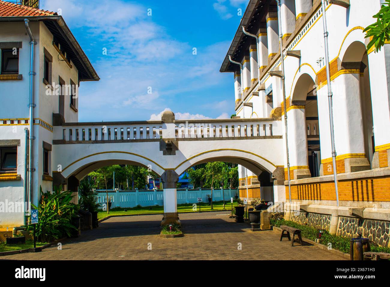 The colonial building known as Lawang Sewu or Thousand Doors building ...
