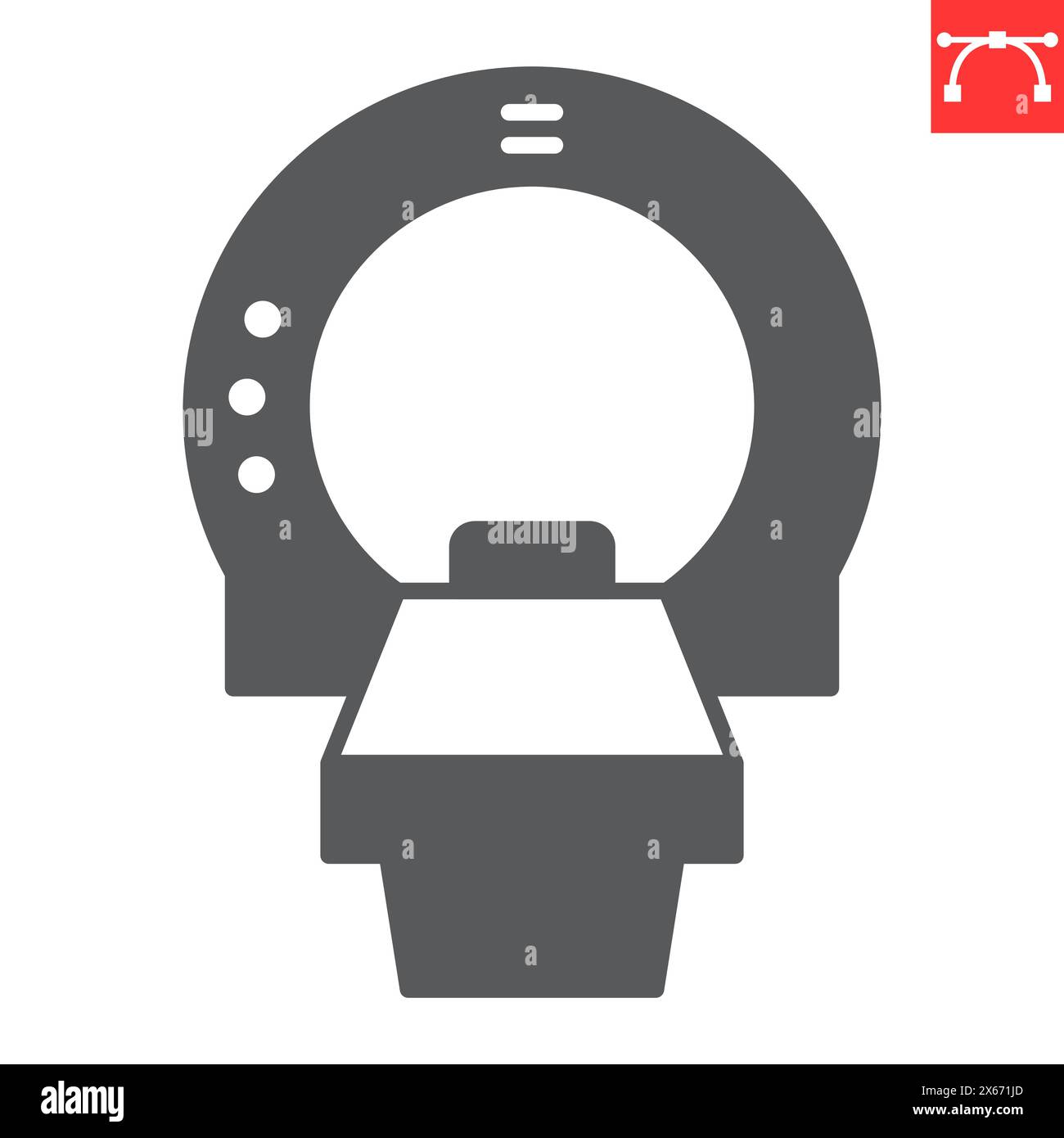 Tomography glyph icon, ct scan and diagnostic, mri scanner vector icon ...