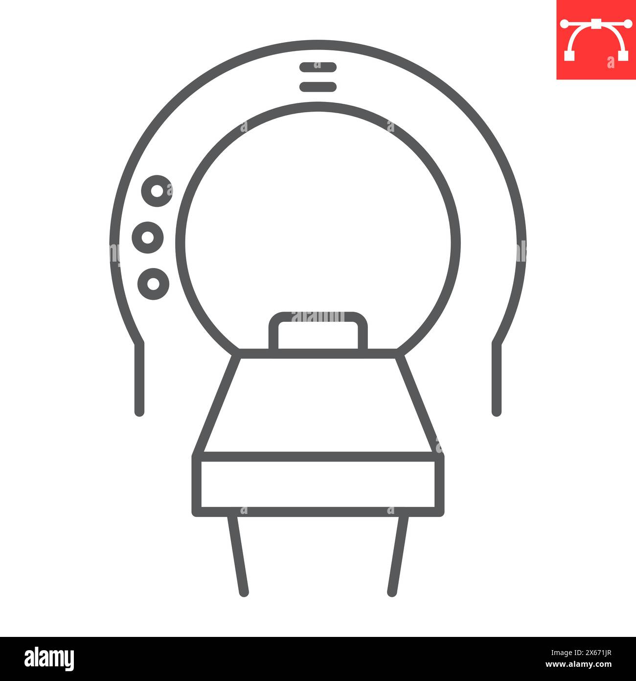 Tomography line icon, ct scan and diagnostic, mri scanner vector icon ...