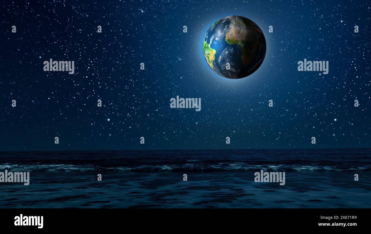 The earth rotates in the see background. Elements of this image ...