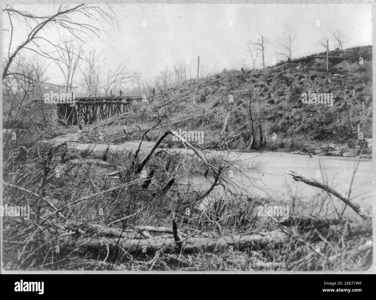 Bull Run bridge, March, 1863, Civil War Photographs 1861-1865 Stock ...
