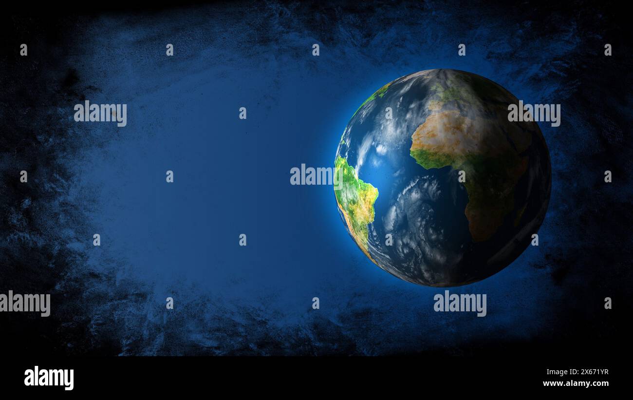 The earth on the black background. Elements of this image furnished by ...
