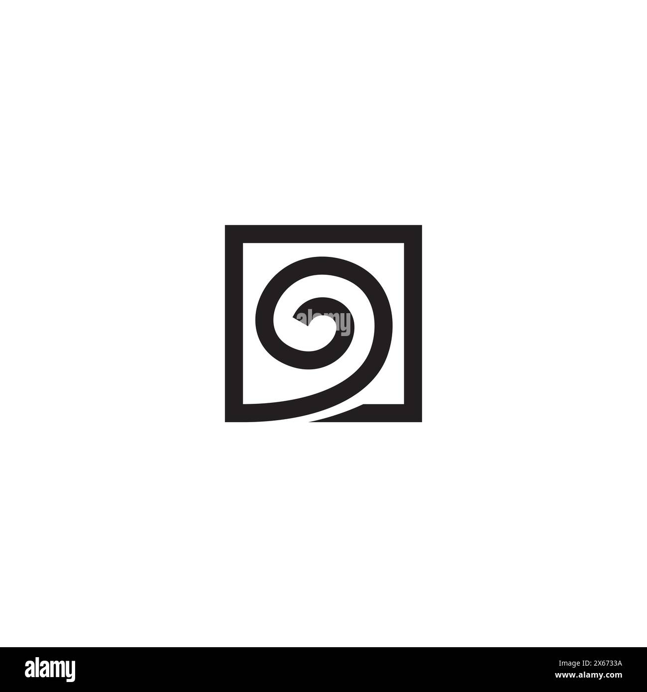 Square and Spiral, Wave or Wind logo or icon design Stock Vector Image ...
