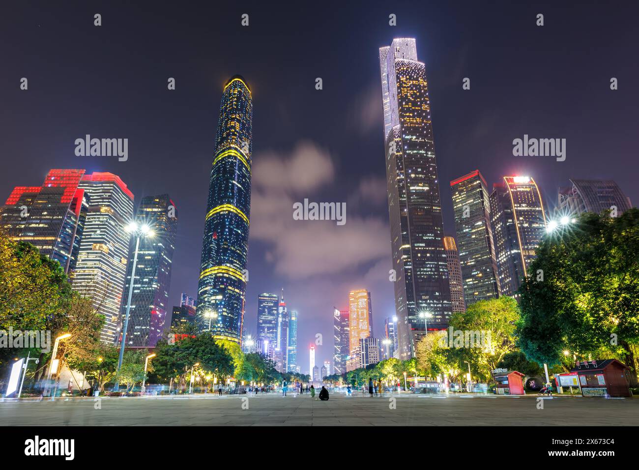 Guangzhou Canton skyline cityscape with skyscrapers buildings in ...