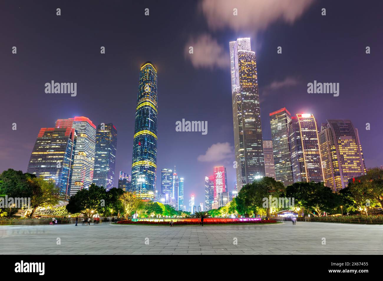 Guangzhou Canton skyline cityscape with skyscrapers buildings in ...