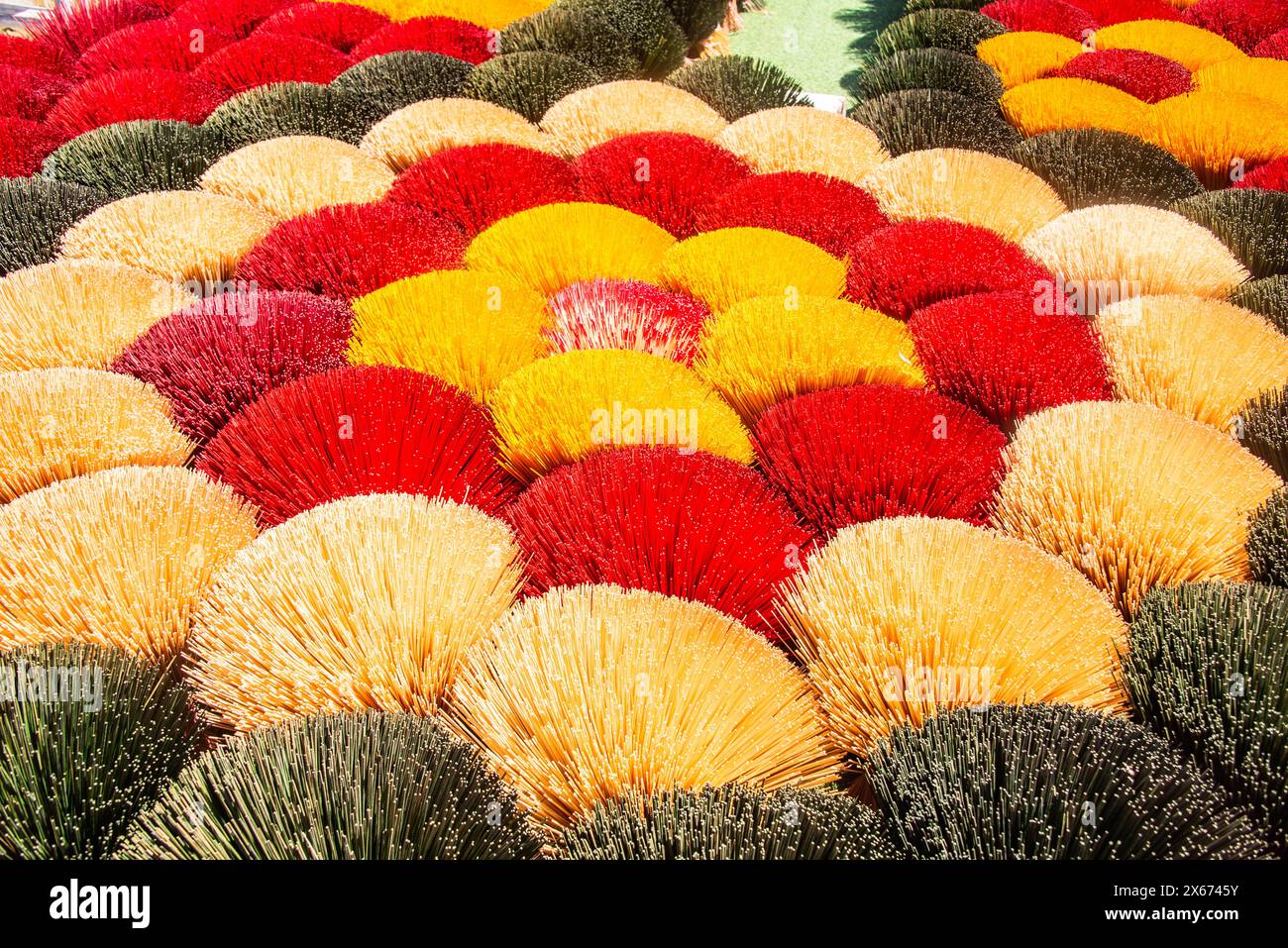 Incense drying in the Quang Phu Cau incense village, Hanoi, Vietnam ...