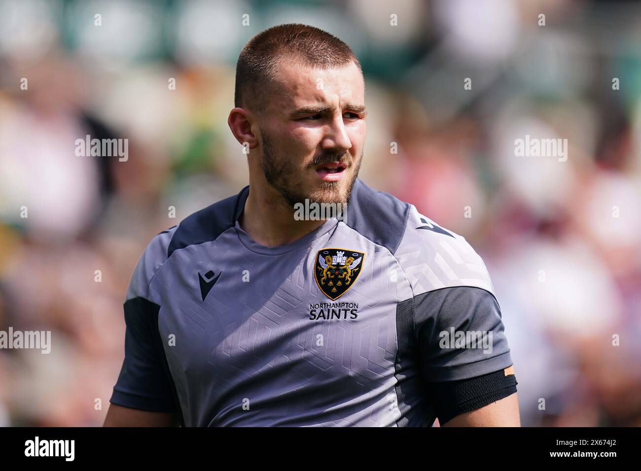 Northampton Saints' Ollie Sleightholme before the Gallagher Premiership match at cinch Stadium ...