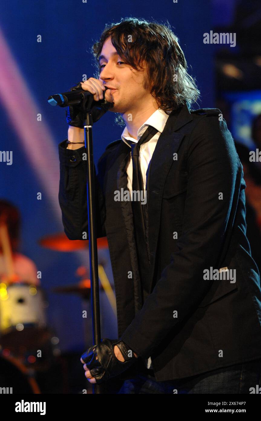 Milan Italy 15/03/2008: Pedro, singer of the Italian rock band Finley ...