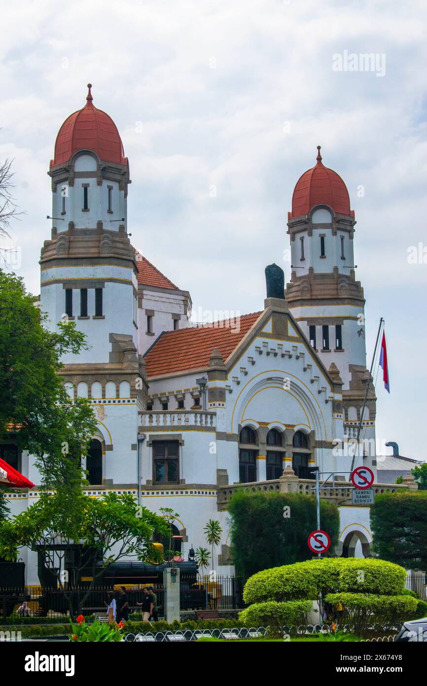 The colonial building known as Lawang Sewu or Thousand Doors building ...