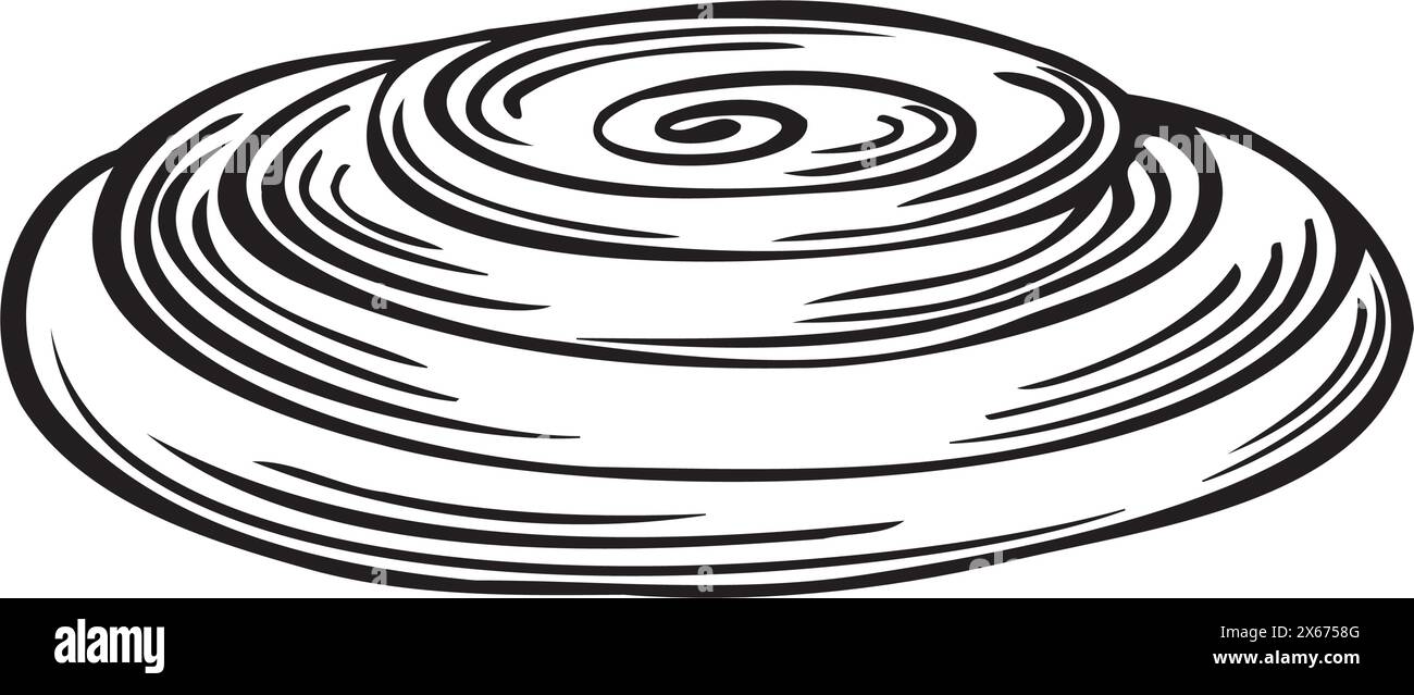 Cinnamon roll bun icon. Vector illustration isolated, linear style ...