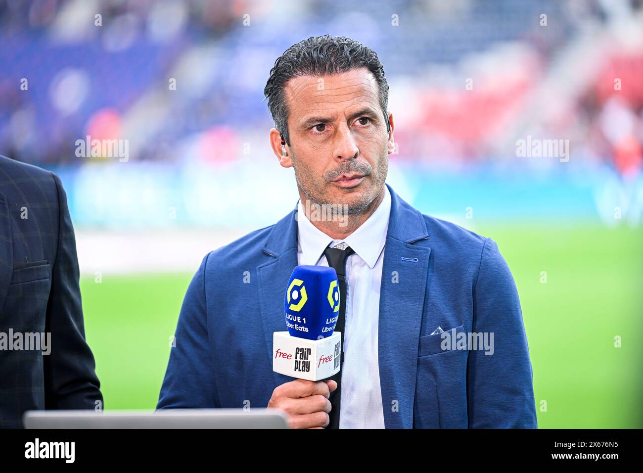 Paris, France. 12th May, 2024. Ludovic Giuly during the Ligue 1 ...