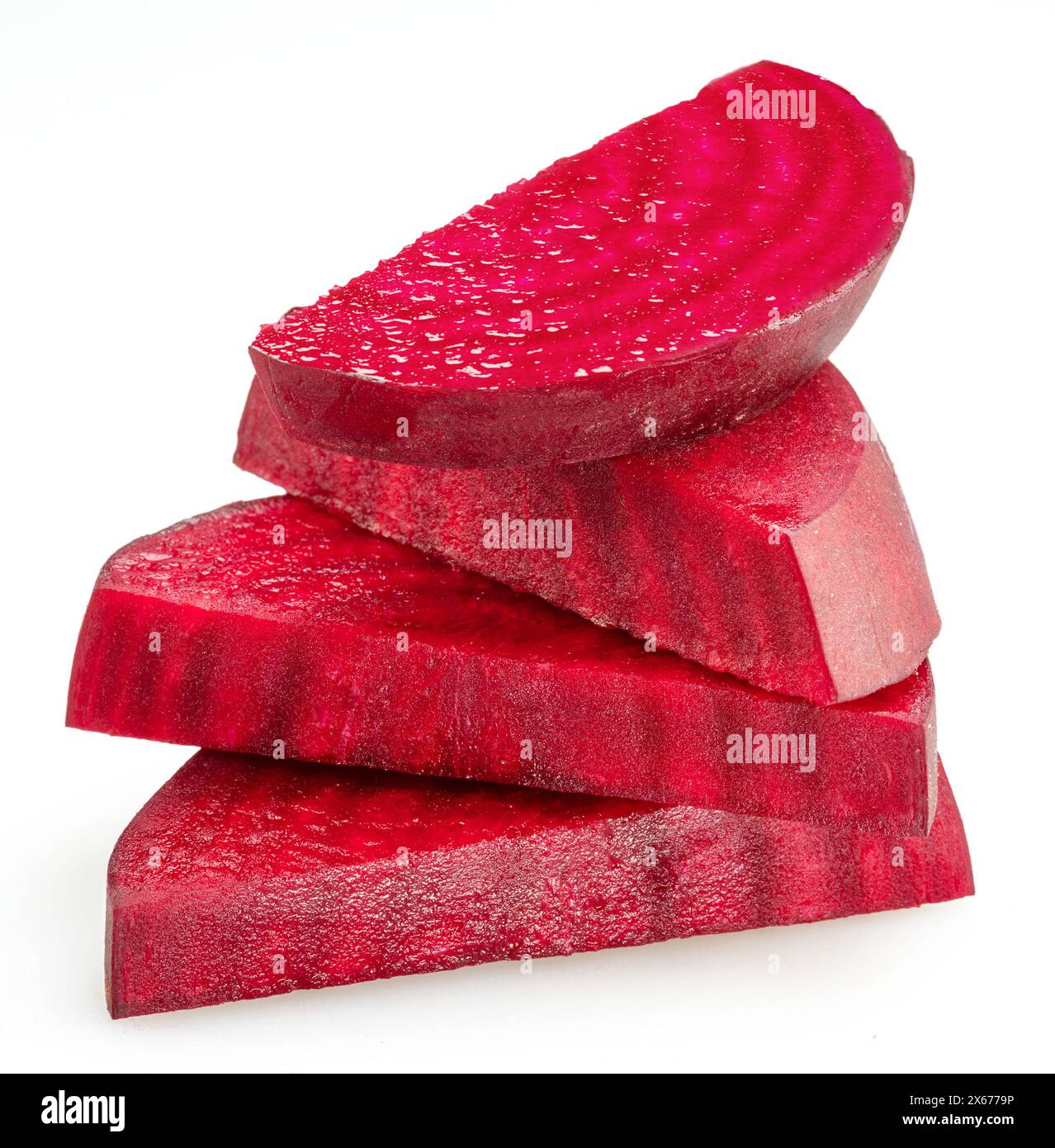 Red beetroot slices isolated on white background Stock Photo - Alamy