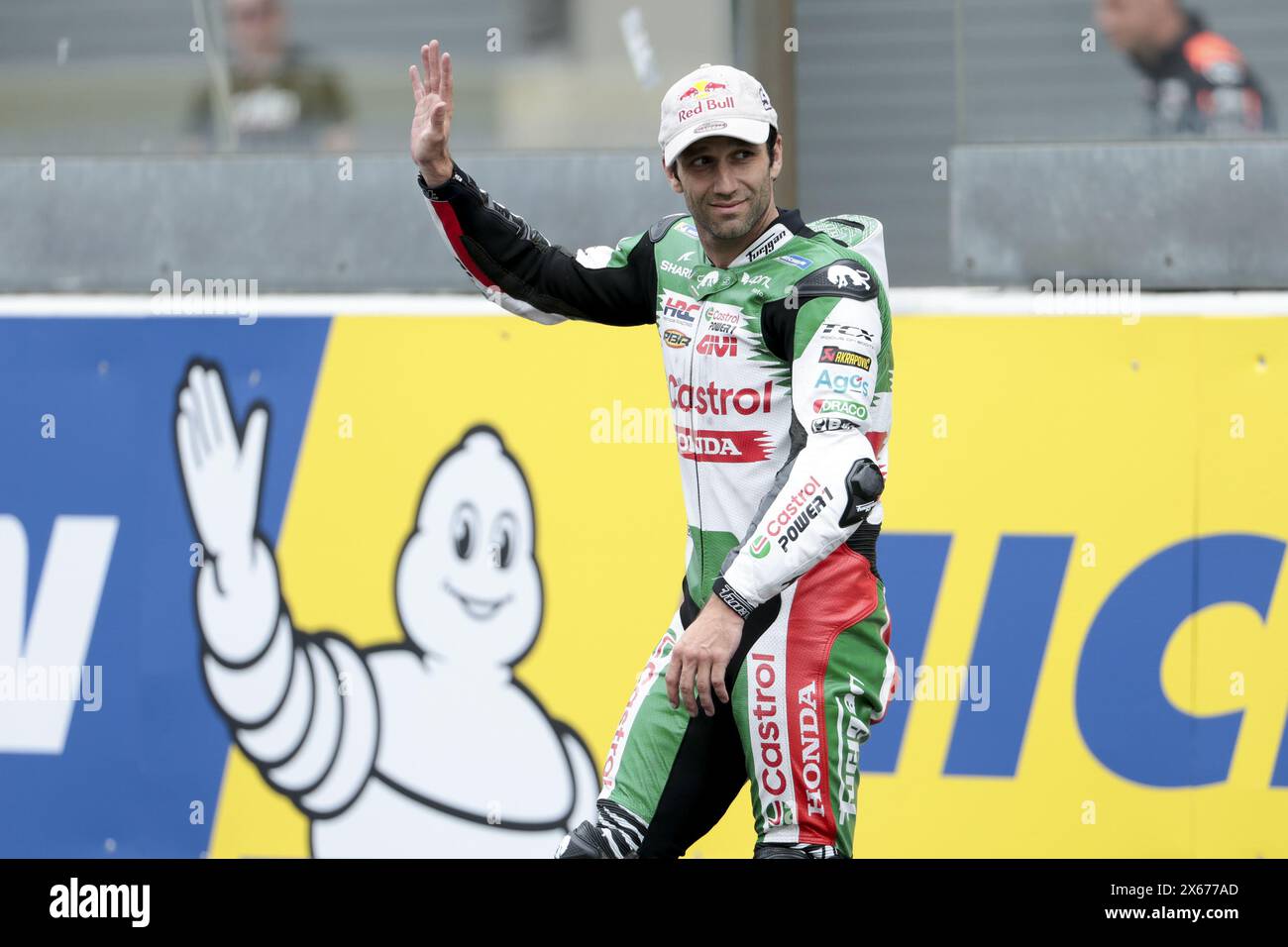 Johann Zarco of France #5 and LCR Honda Castrol salutes the fans from ...