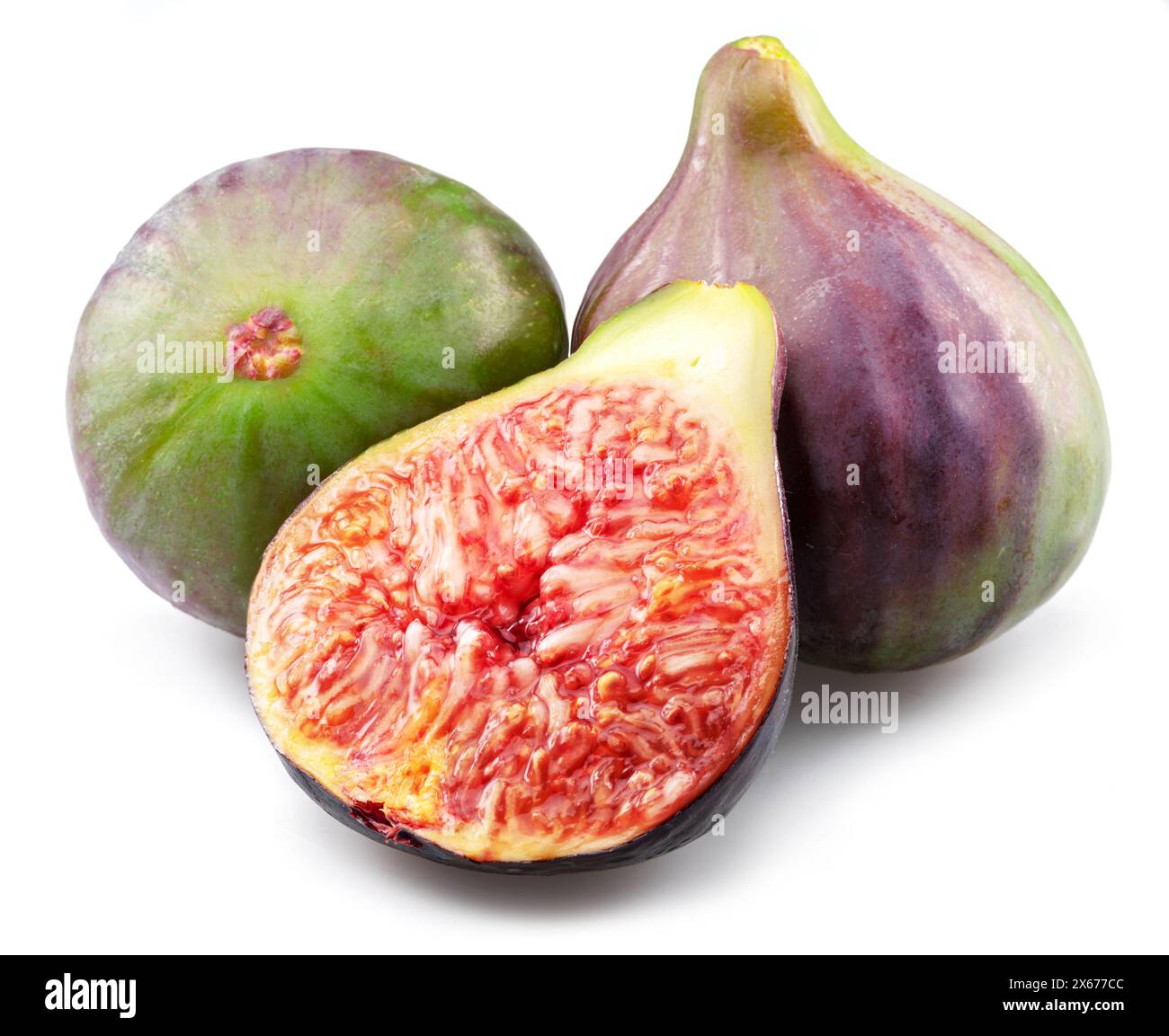 Fig fruits and slice of fig isolated on white background Stock Photo ...