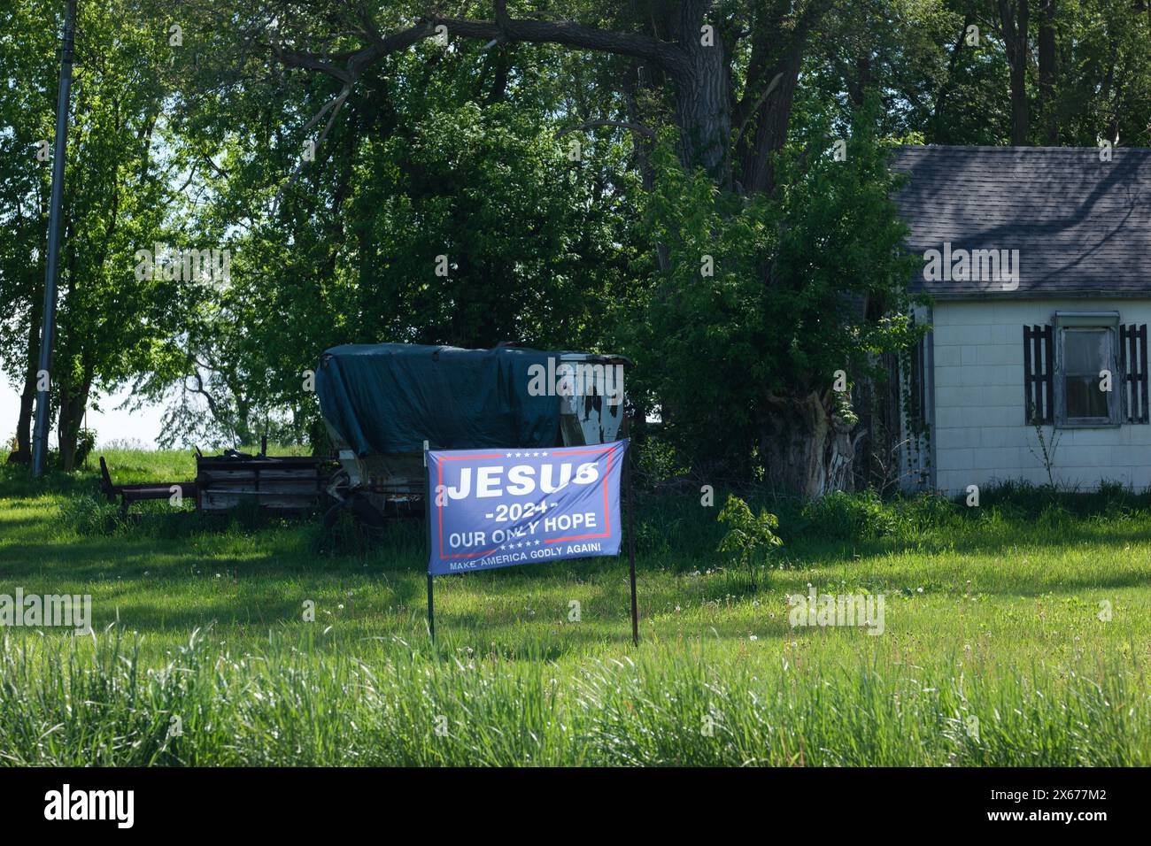 Jesus 2024 Our Only Hope Make America Godly Again political yard sign ...