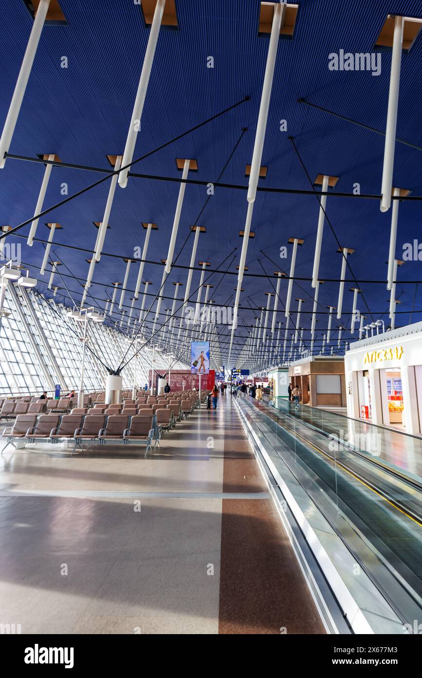 Shanghai, China - April 1, 2024: Shanghai Pudong Airport (PVG) Terminal ...