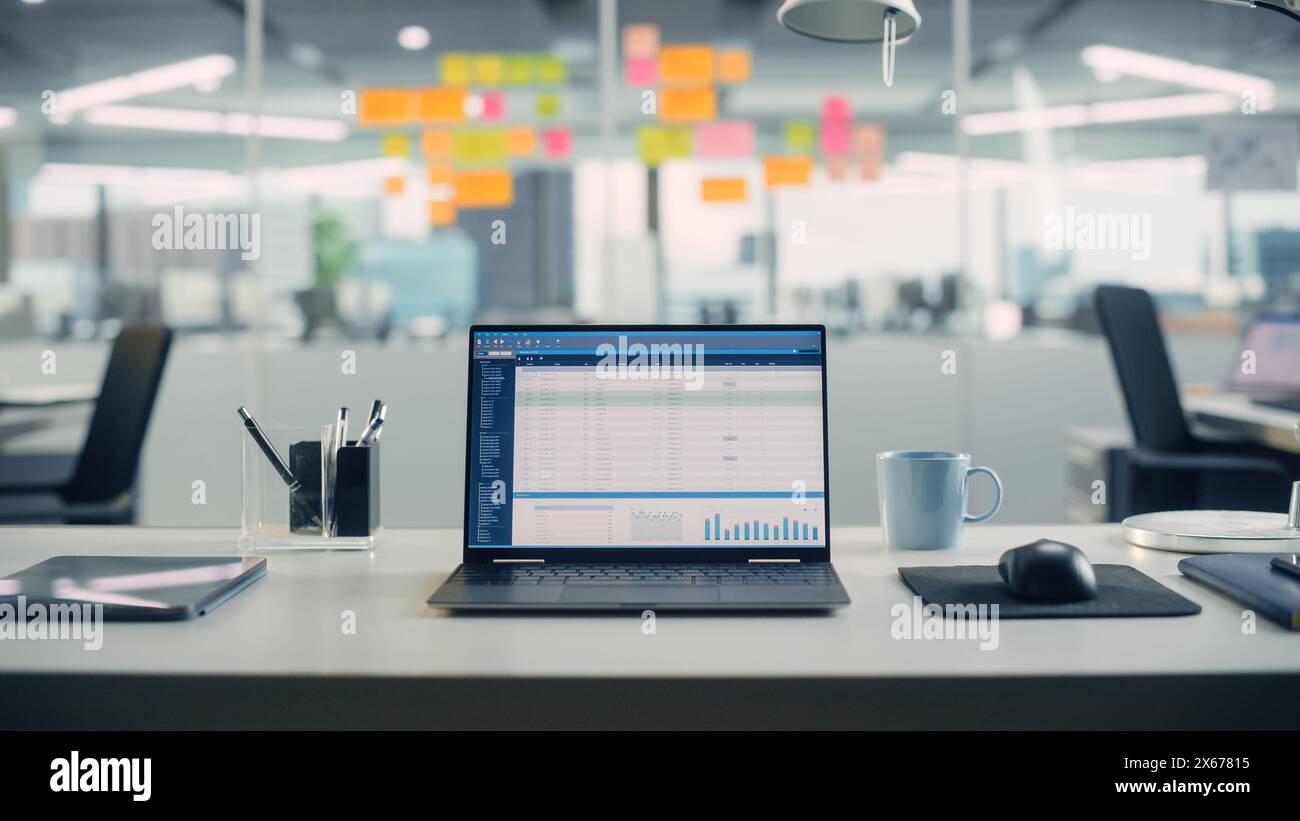 Laptop Computer with Financial Analytical Spreadsheet Application ...