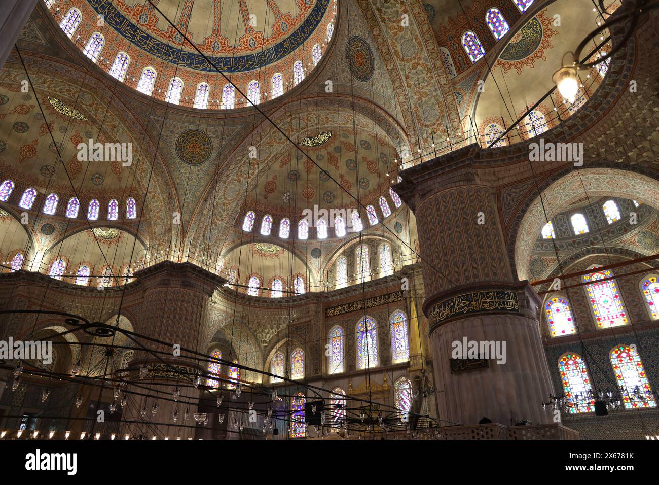 Interior of the Blue Mosque in Istanbul Stock Photo - Alamy