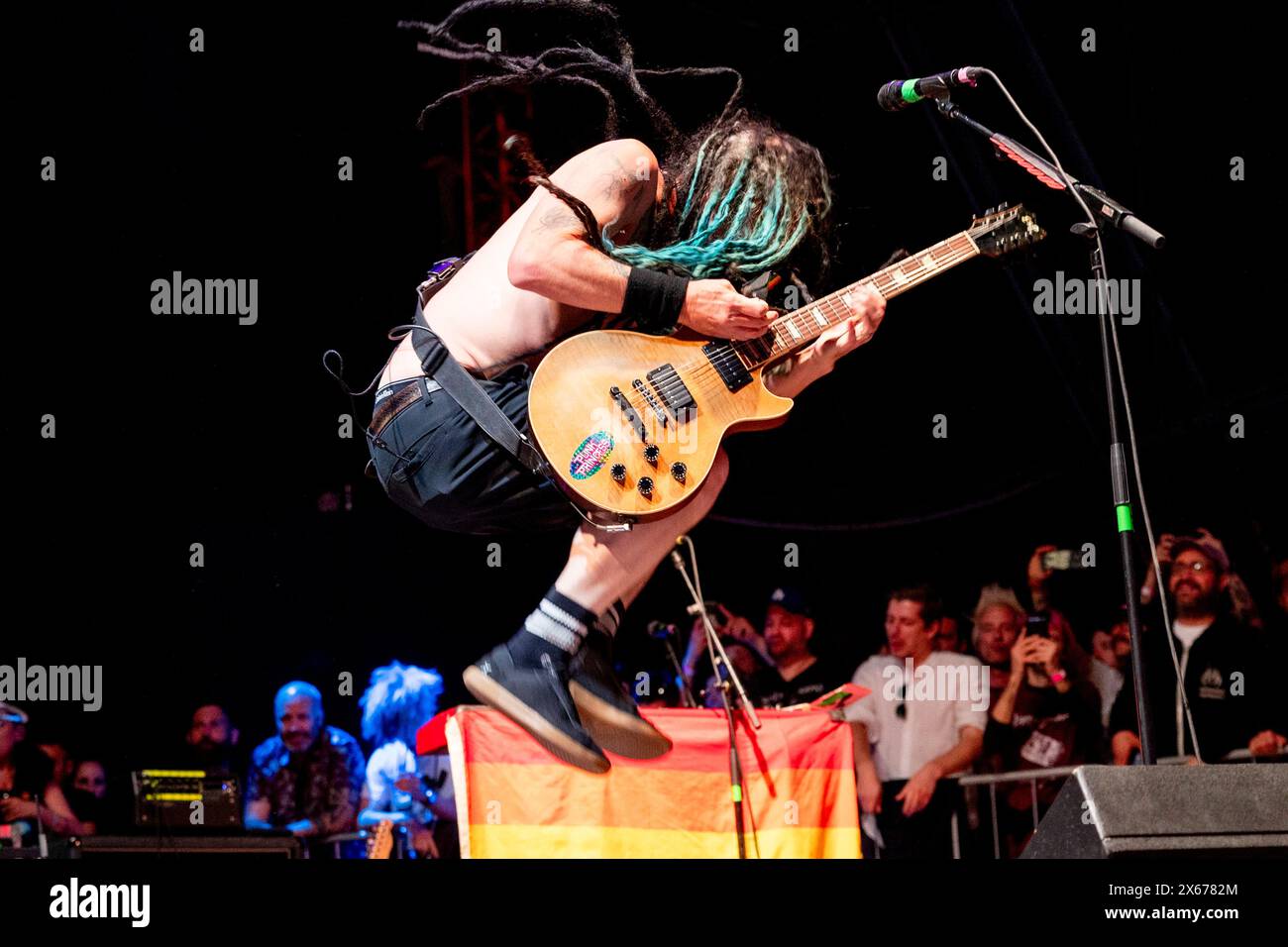 Eric Melvin from the punk rock band NOFX is performing live at ...