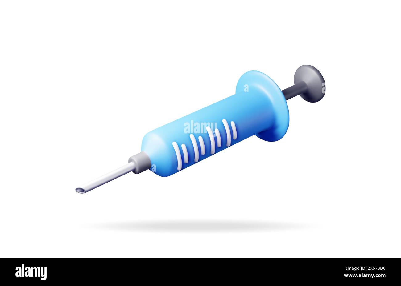 Syringe sign icon blue Stock Vector Images - Alamy