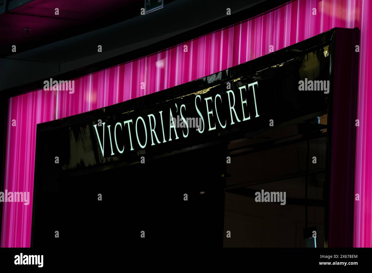 Warsaw, Poland. 10th May, 2024. The Victoria's Secret logo is seen on a ...