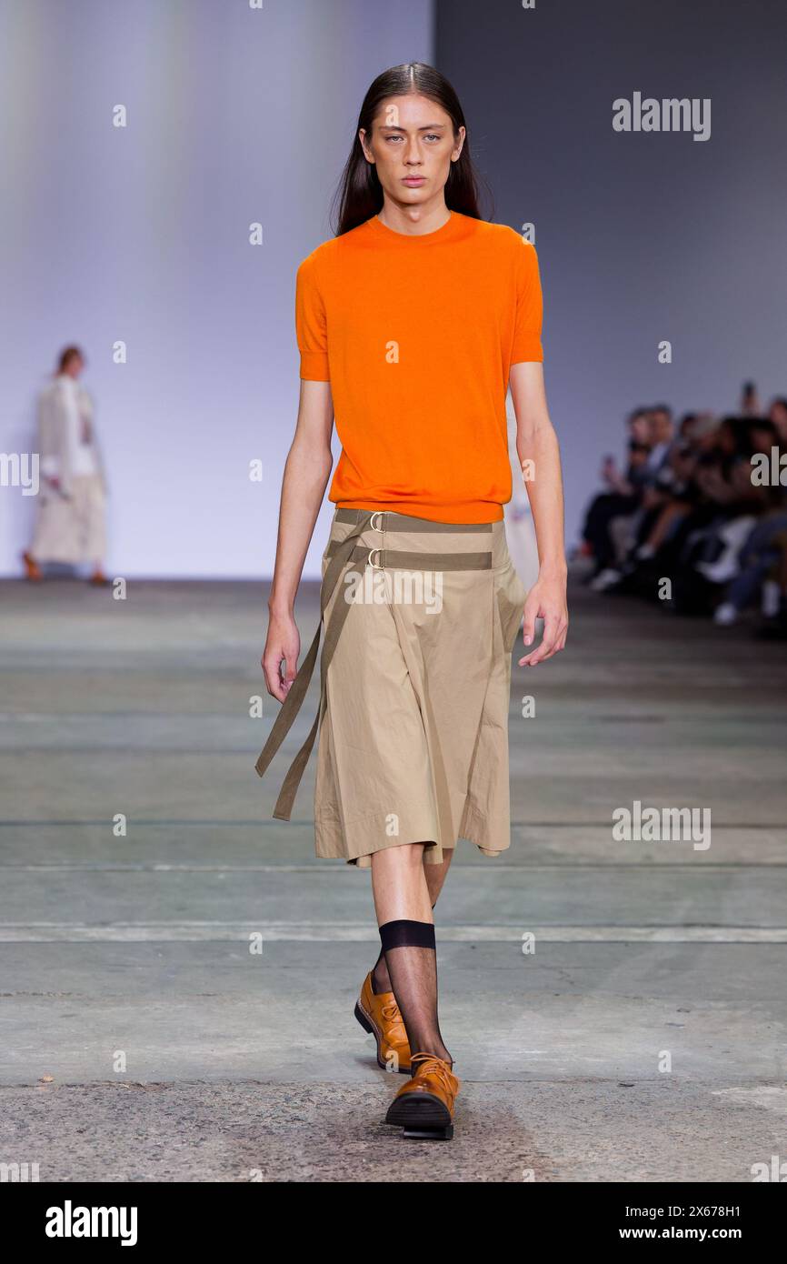 A model walks the runway during the Rory William Dochert show during ...