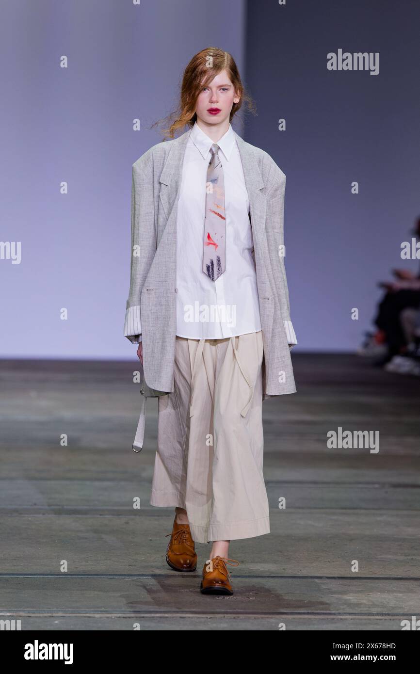 A model walks the runway during the Rory William Dochert show during ...