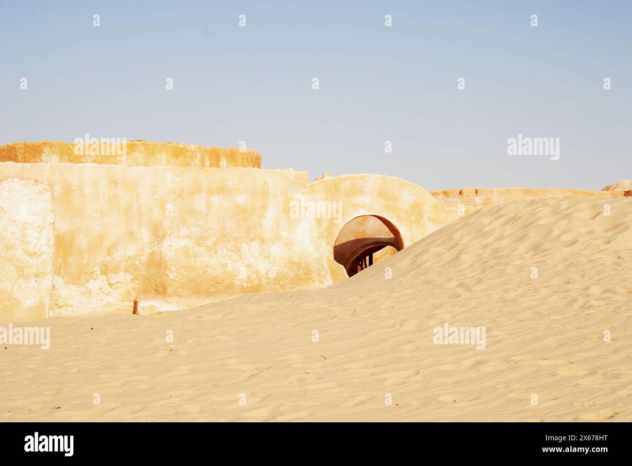 Remains of the Mos Espa Star Wars film set in the Sahara Desert near ...