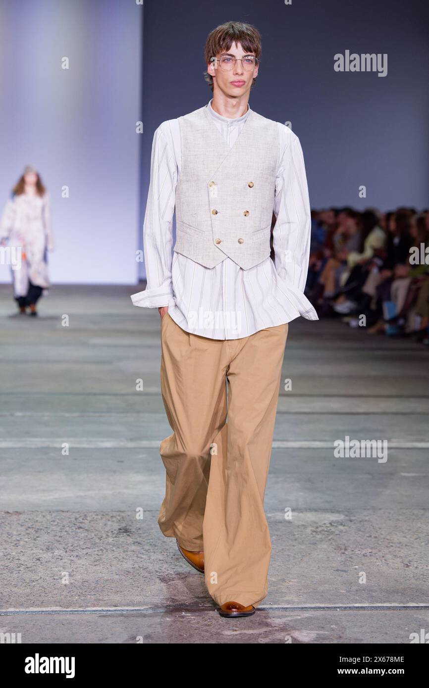 A model walks the runway during the Rory William Dochert show during ...