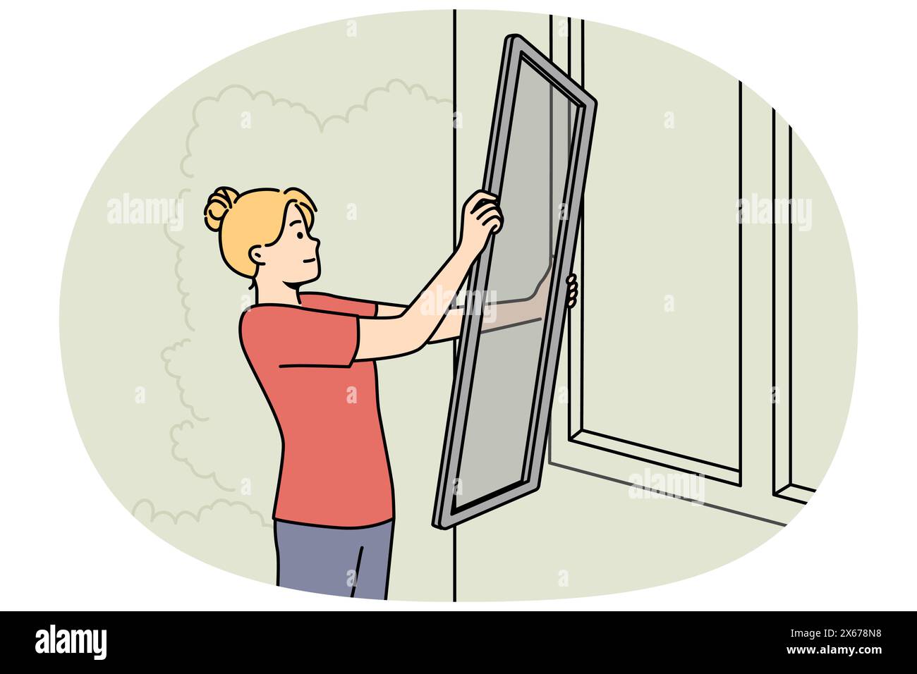 Bug net woman Stock Vector Images - Alamy