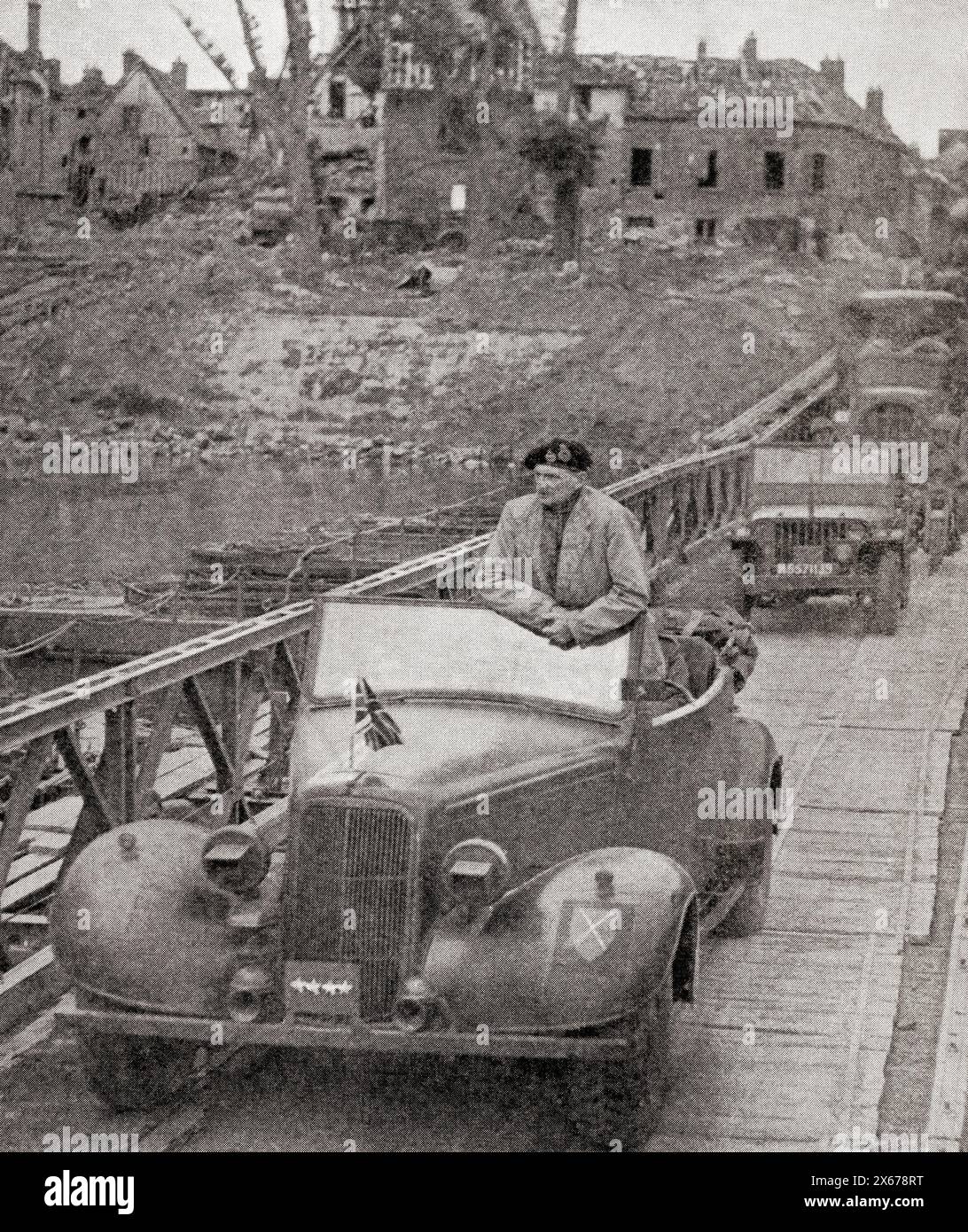 General Montgomery seen here crossing the Seine after the Allies had ...