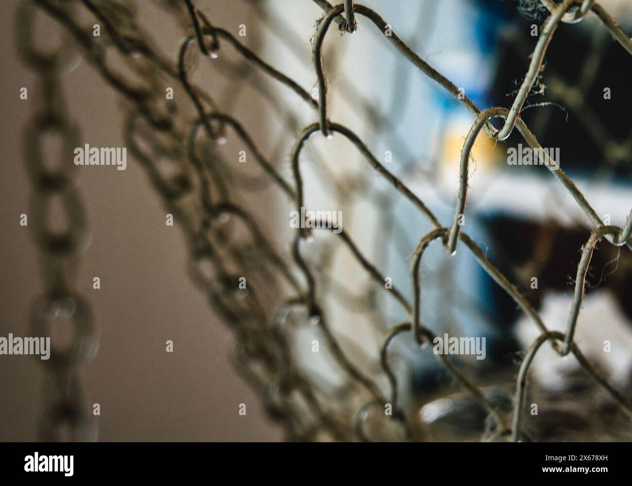 Loops on a hanging metal basket Stock Photo - Alamy