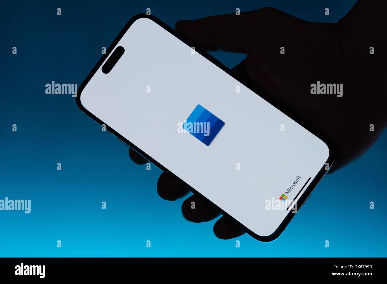 New York, USA - May 6, 2024: Open Microsoft word app on smartphone in ...