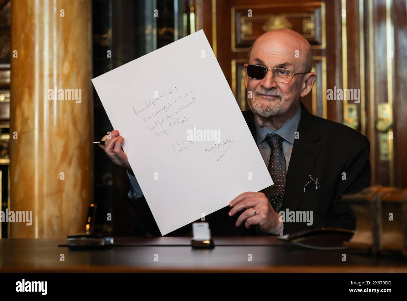 Hamburg, Germany. 13th May, 2024. The Indian-British writer Salman ...