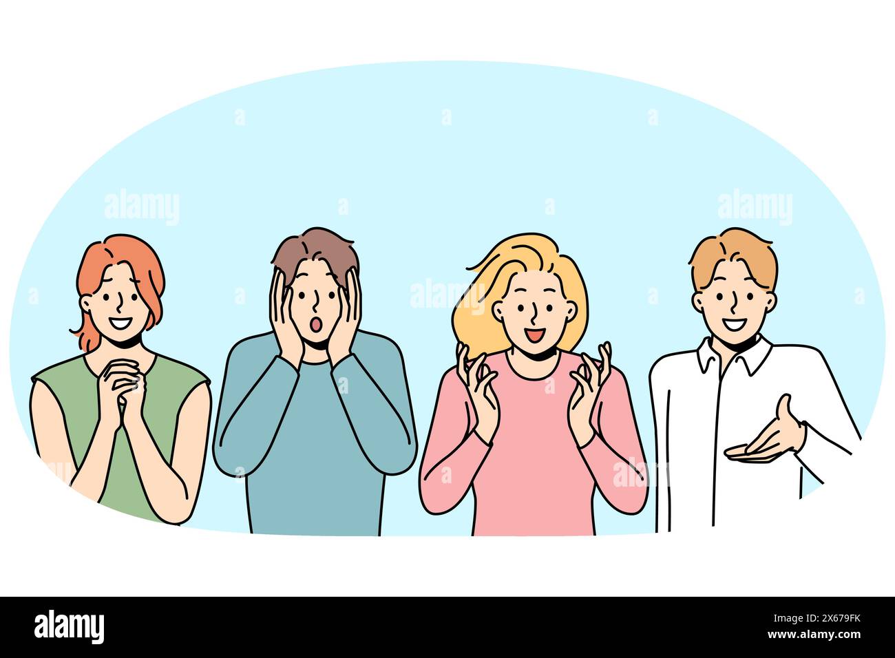 Diverse people showing various emotions. Men and women demonstrate face ...