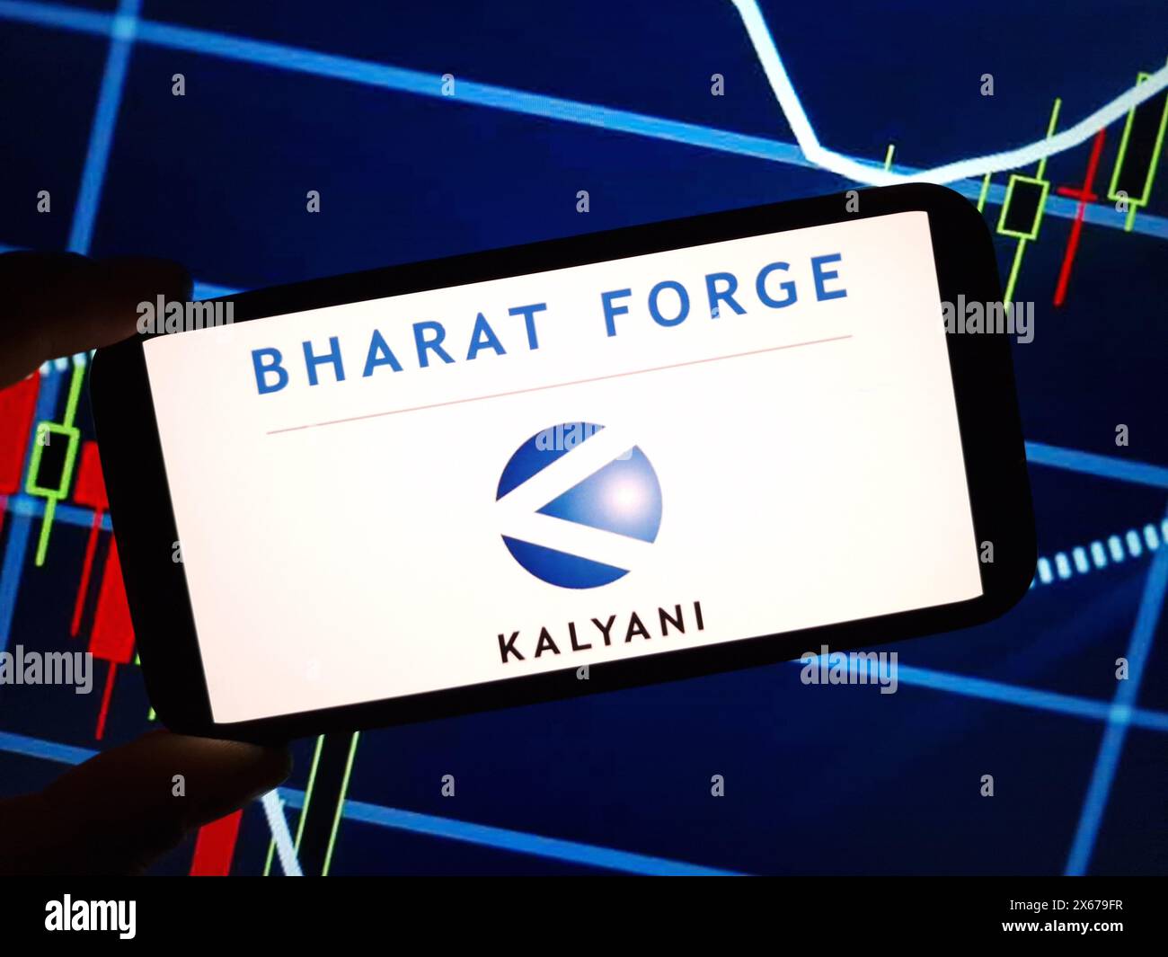 Konskie, Poland - May 12, 2024: Bharat Forge company logo displayed on ...