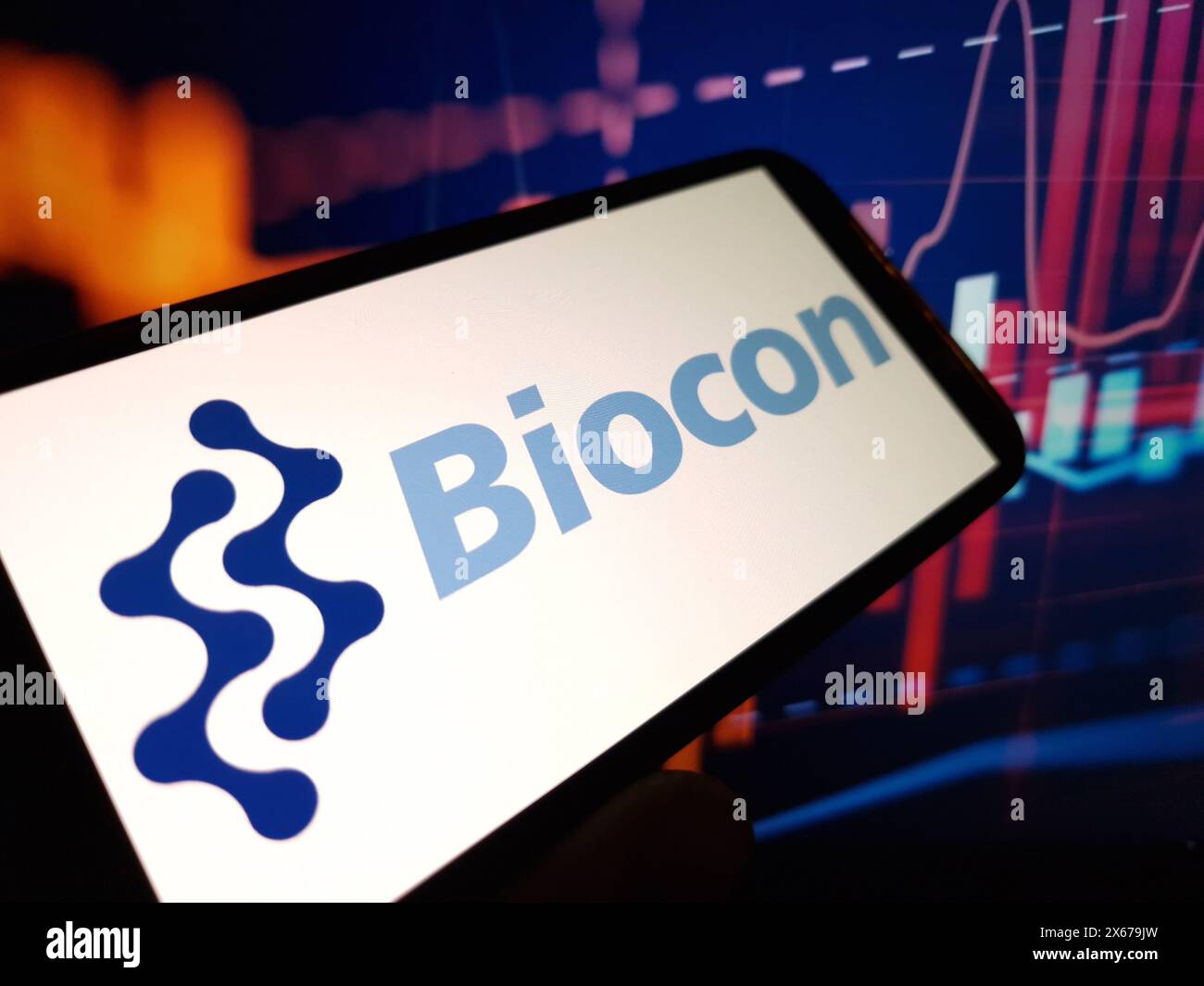 Konskie, Poland - May 12, 2024: Biocon company logo displayed on mobile ...