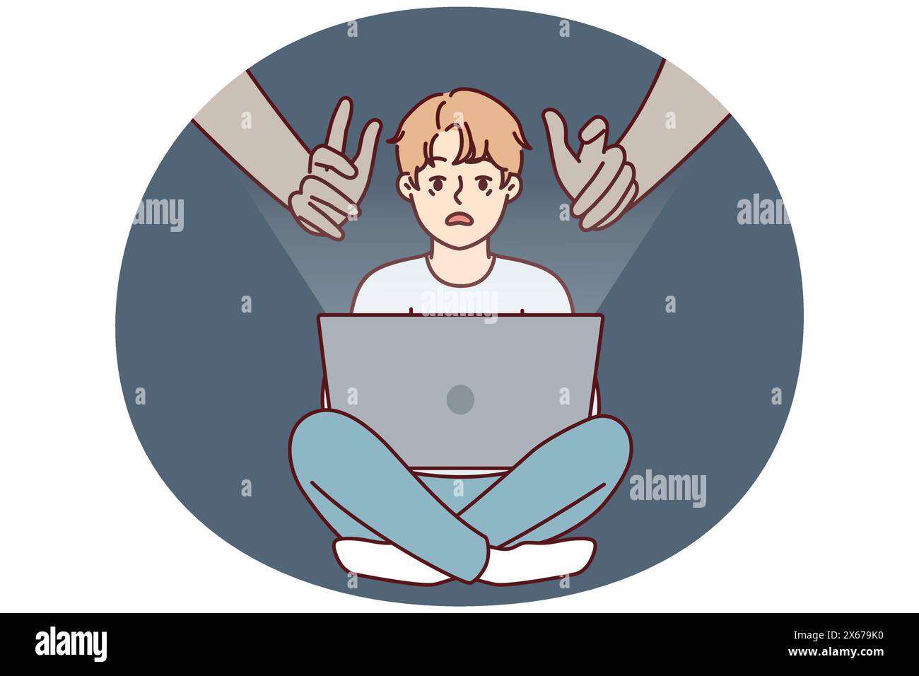 Child reaching danger Stock Vector Images - Alamy