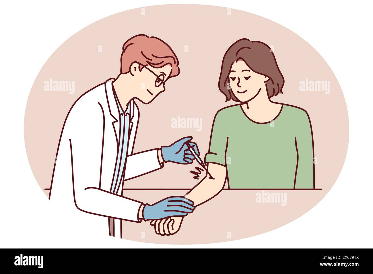 Doctor inoculates girl patient designed to protect against virus and ...